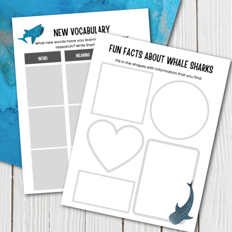 Researching Whale Sharks for Kids | Free Printables