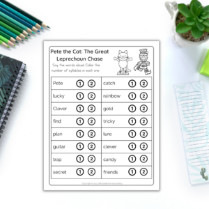 Pete the Cat Great Leprechaun Chase Activities